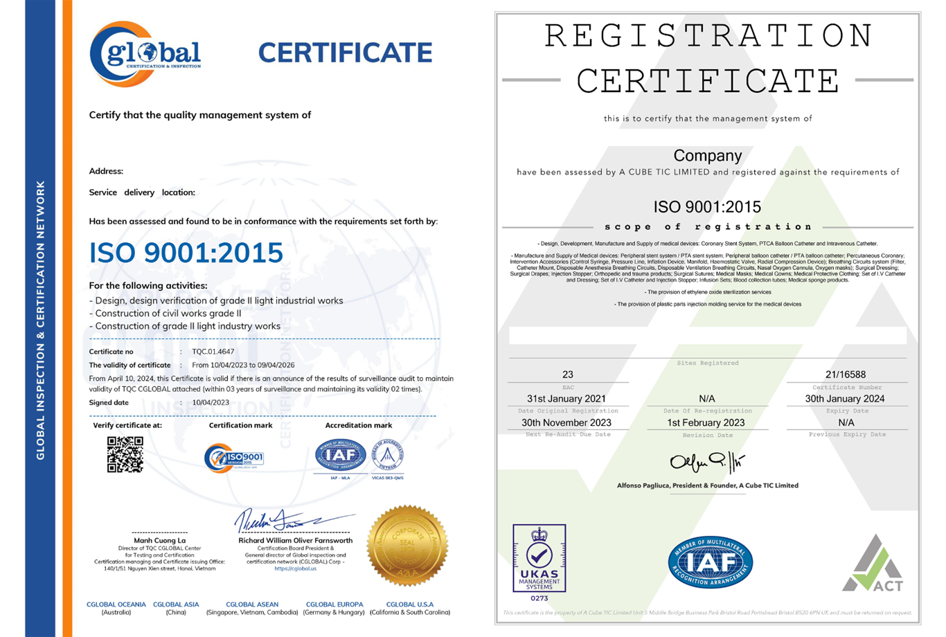 ISO 9001 Certification